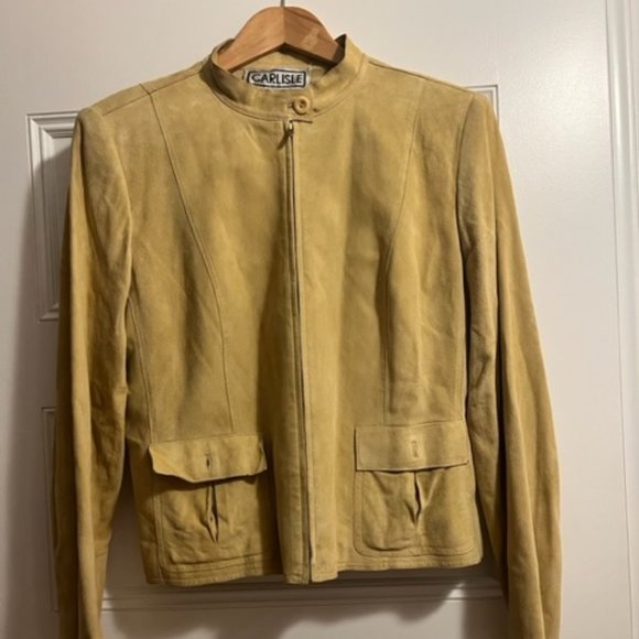 Carlisle | Jackets & Coats | Unique Carlisle Butter Yellow Suede Jacket ...